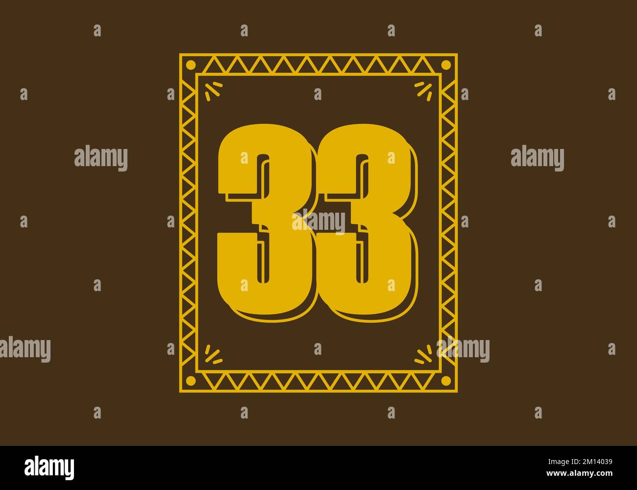 Number 33 vector vectors hi-res stock photography and images - Alamy