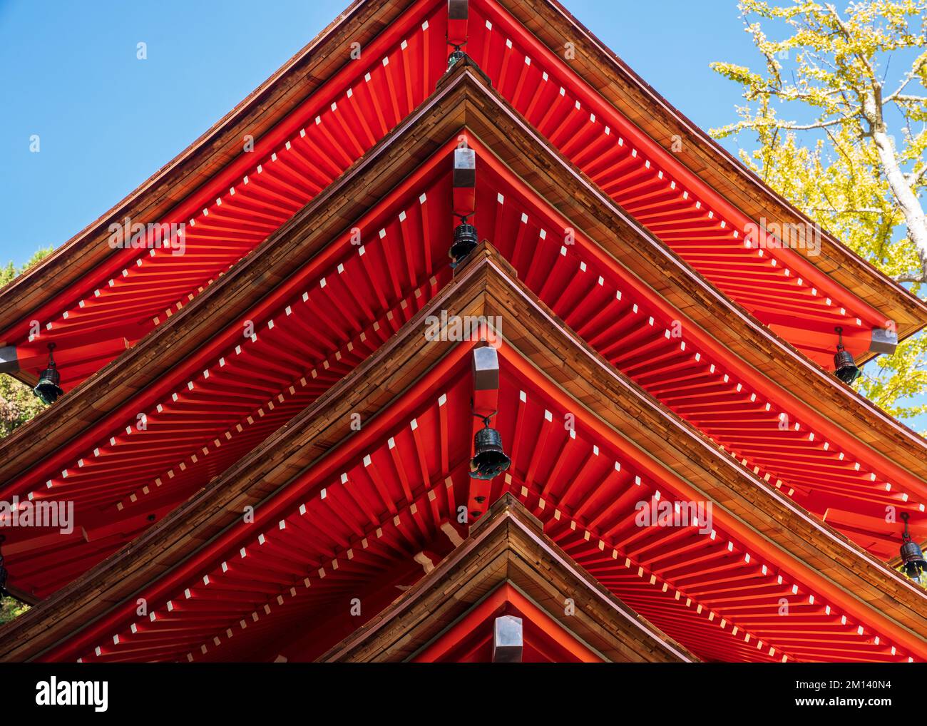 Closeup Abstract of a red pagoda Stock Photo - Alamy
