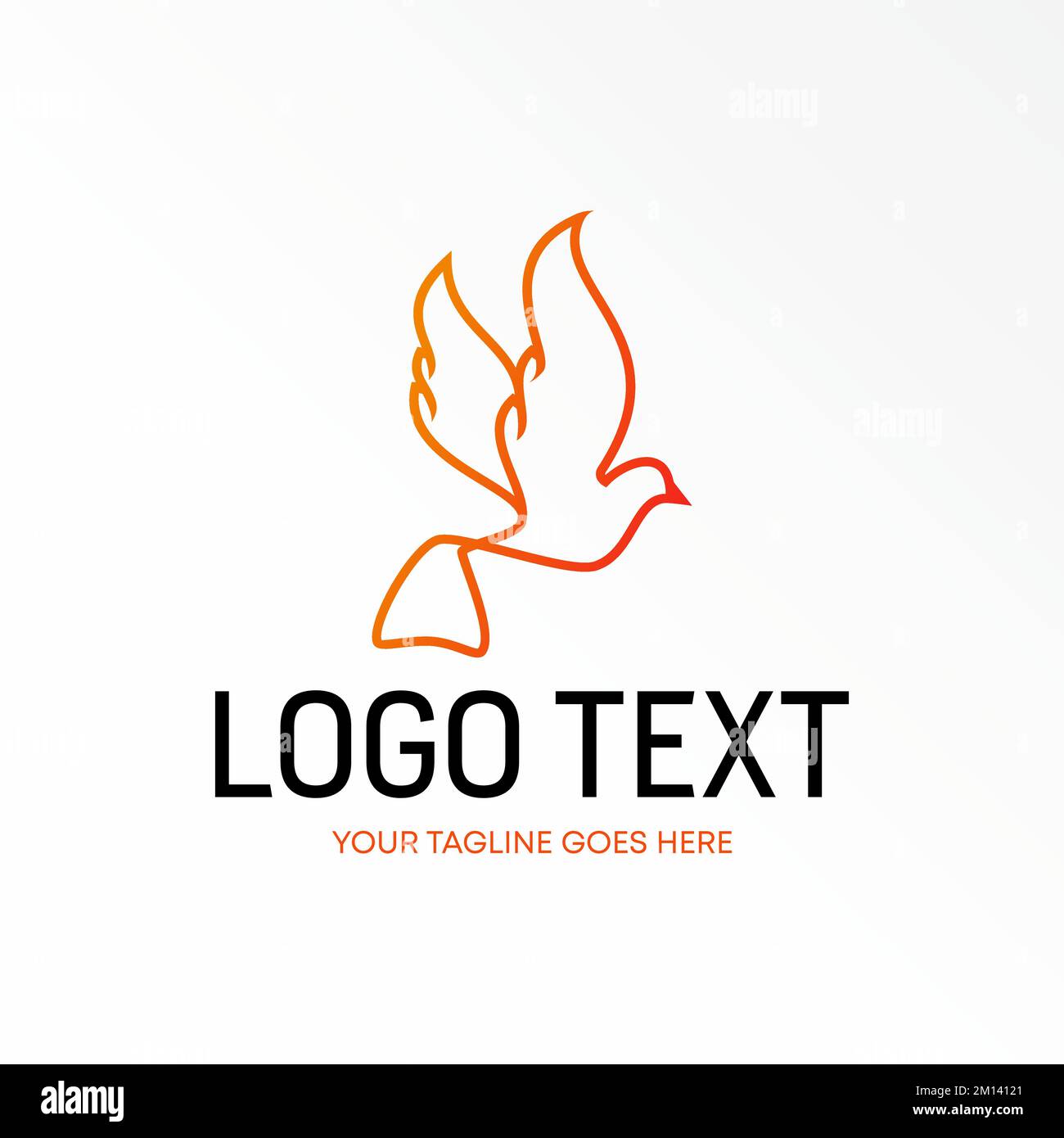 Unique line bird or pegeon dove image graphic icon logo design abstract concept vector stock ...