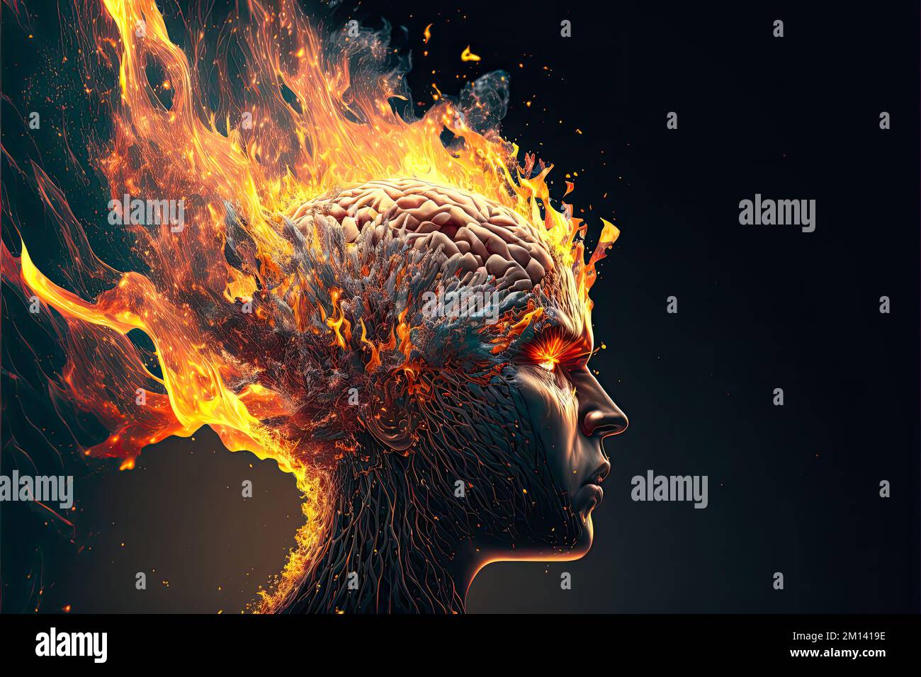 Head on fire hi-res stock photography and images - Alamy