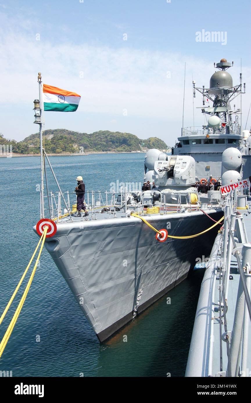 Kanagawa Prefecture, Japan - April 14, 2007: Indian Navy INS Kuthar ...