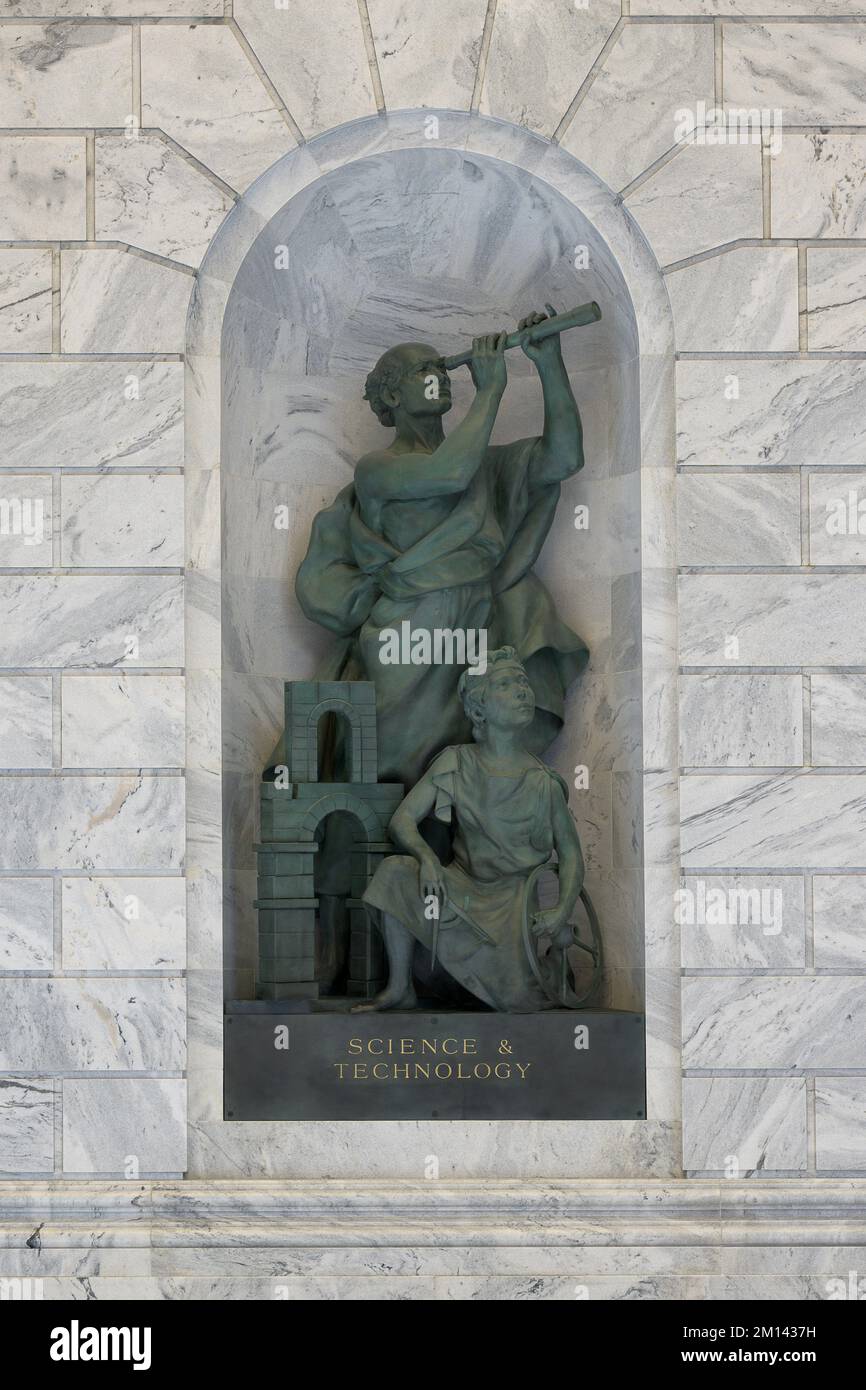 Science & Technology sculpture in the rotunda of the Utah State Capitol ...
