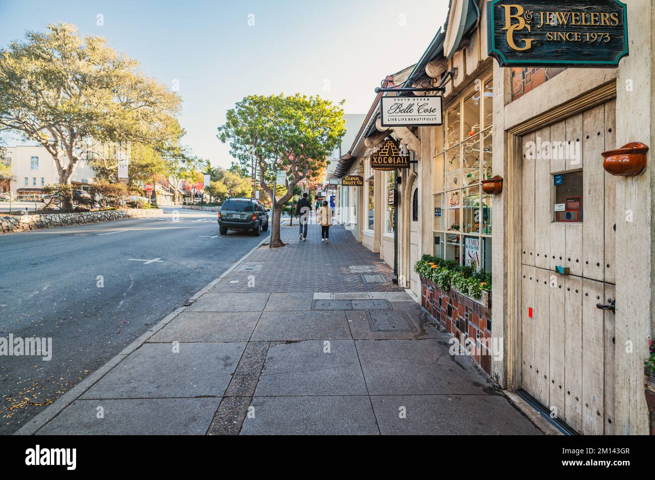 Quaint shopping street in carmel hi-res stock photography and images - Alamy