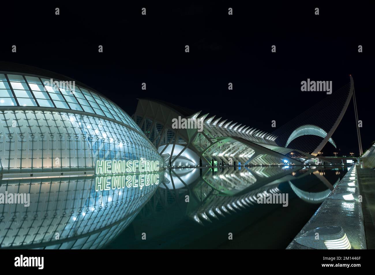 Valencia, Spain - November 2022: Hemispheric building in the sciencies ...