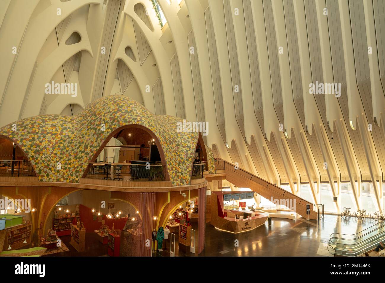 Valencia, Spain : 2022 December 9 : Panorama inside CaixaForum Valencia ...