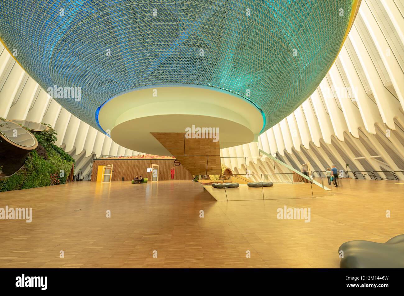 Valencia, Spain : 2022 December 9 : Panorama inside CaixaForum Valencia ...