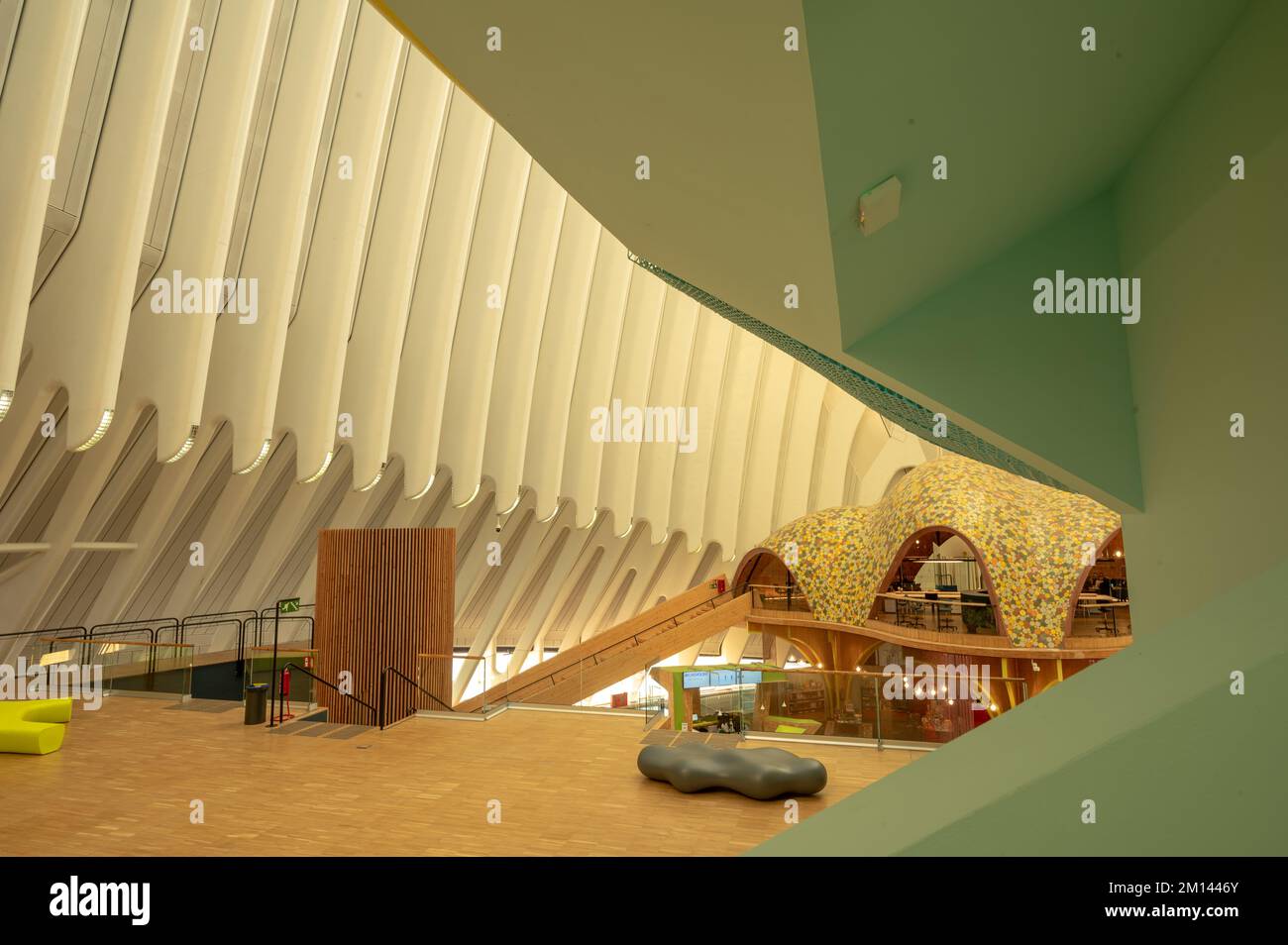 Valencia, Spain : 2022 December 9 : Panorama inside CaixaForum Valencia ...