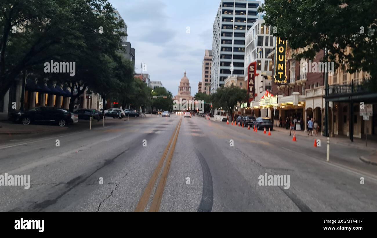 View of downtown Austin, Texas Street Stock Photo - Alamy
