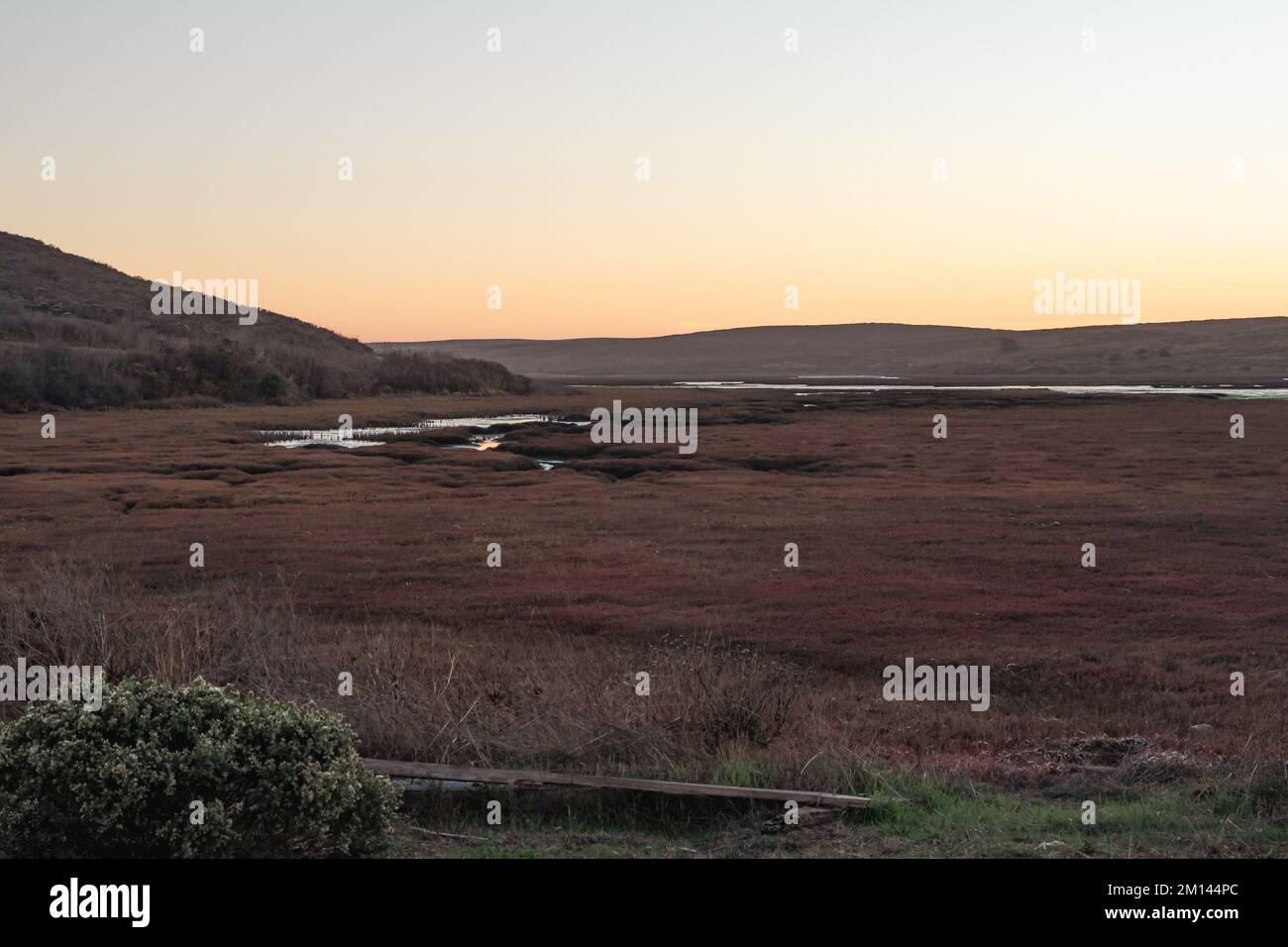 Fields and hills at Inverness near Point Reyes, California Stock Photo ...