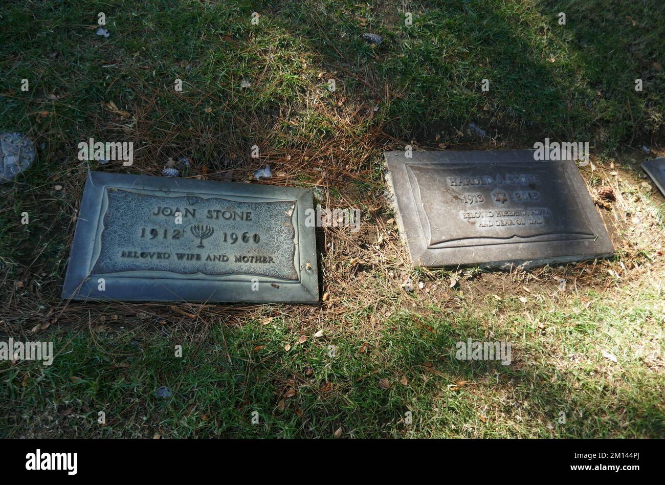 Los Angeles, California, USA 8th December 2022 Actor Harold Stone's Grave in Canaan at Mount ...