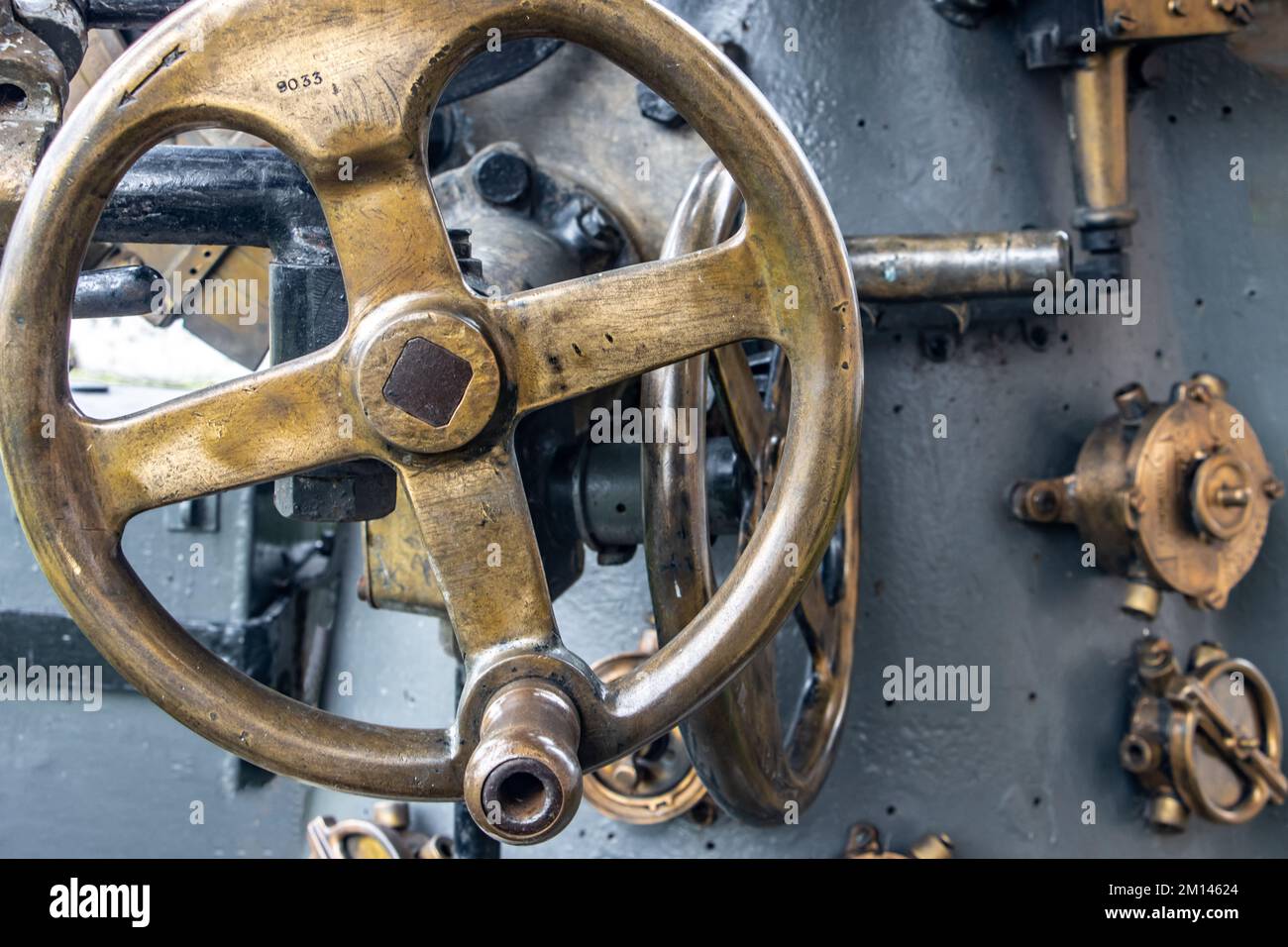 A close-up view of a part of an old technology Stock Photo - Alamy