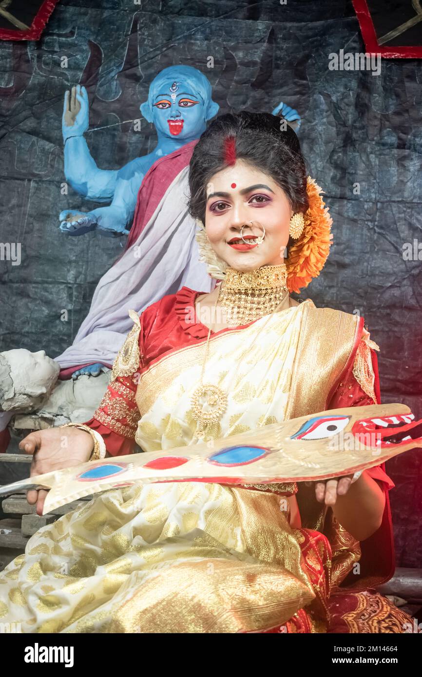 kali Puja Look Photo-shoot based on Festival with ethnic look.like A ...