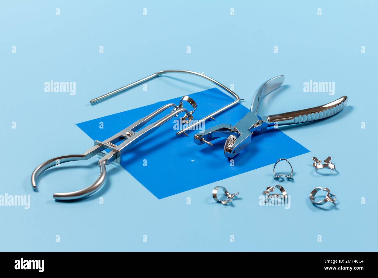 Set of metal dental instruments for teeth dental care Stock Photo - Alamy