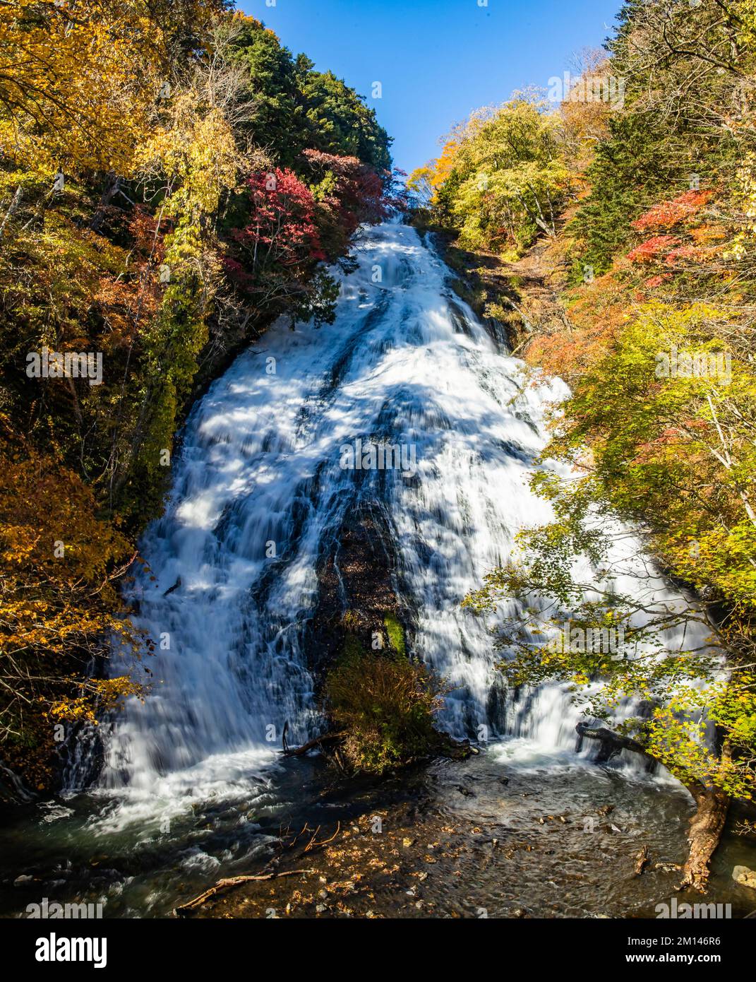 Scenic Yudaki Falls at fall panoramic view nobody Stock Photo - Alamy