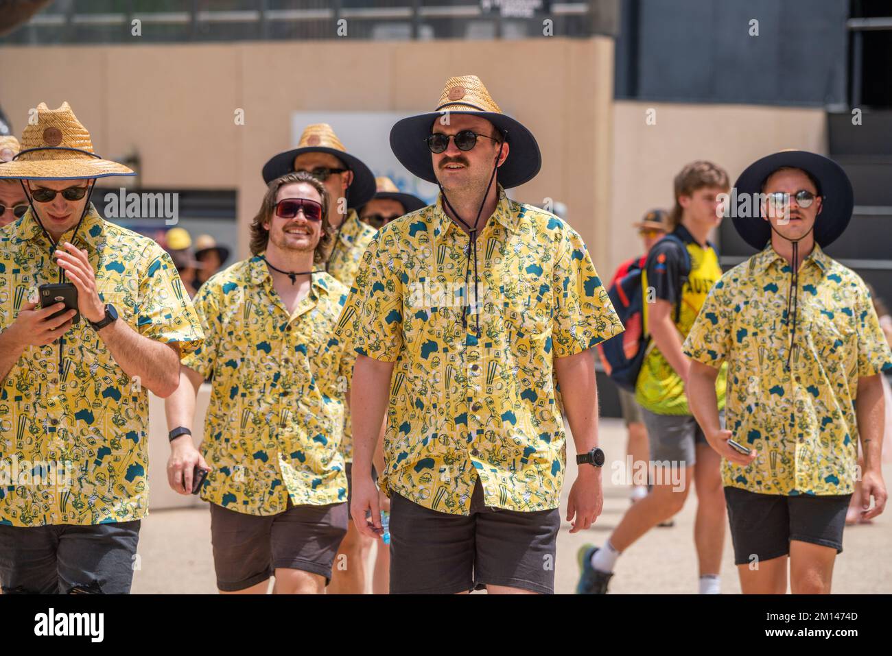 Adelaide, Australia. 10 December 2022. Australian cricket fans wearing ...