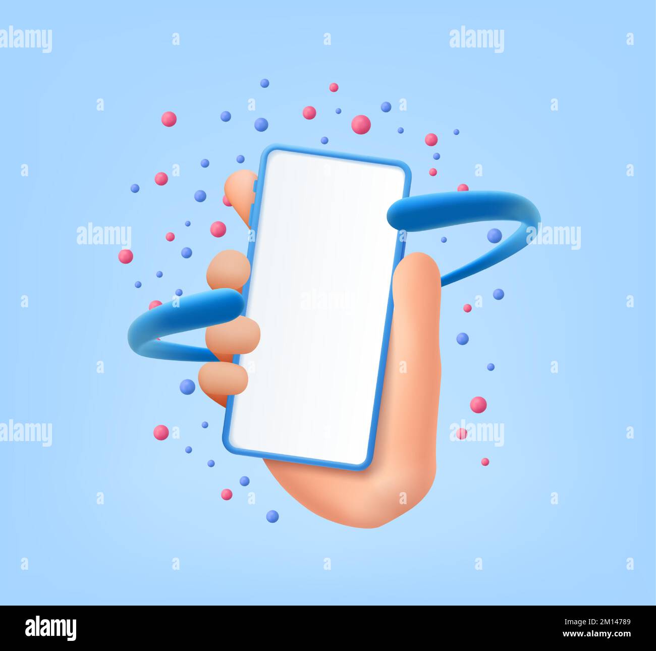 Hand using mock up Stock Vector Images - Alamy