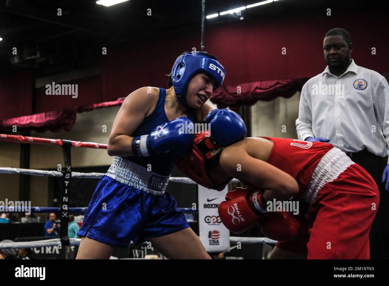 Lubbock, TX, USA. 9th Dec, 2022. Action between Brook Sibrian (blue) of ...