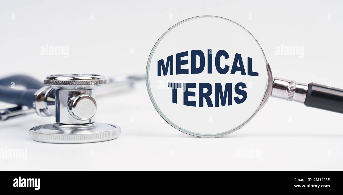 Medicine and health concept. There is a stethoscope on the table, a ...