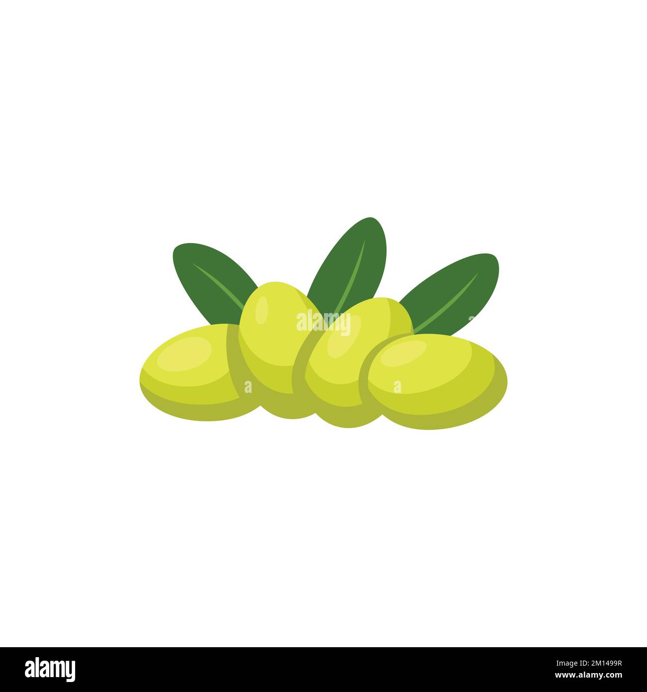 Olive Flat design clip art vector illustration isolated on a white ...