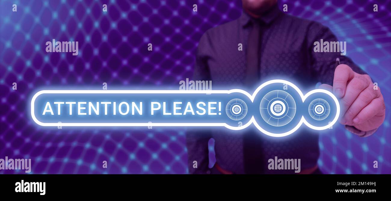 Inspiration showing sign Attention, Please. Business overview way to ...