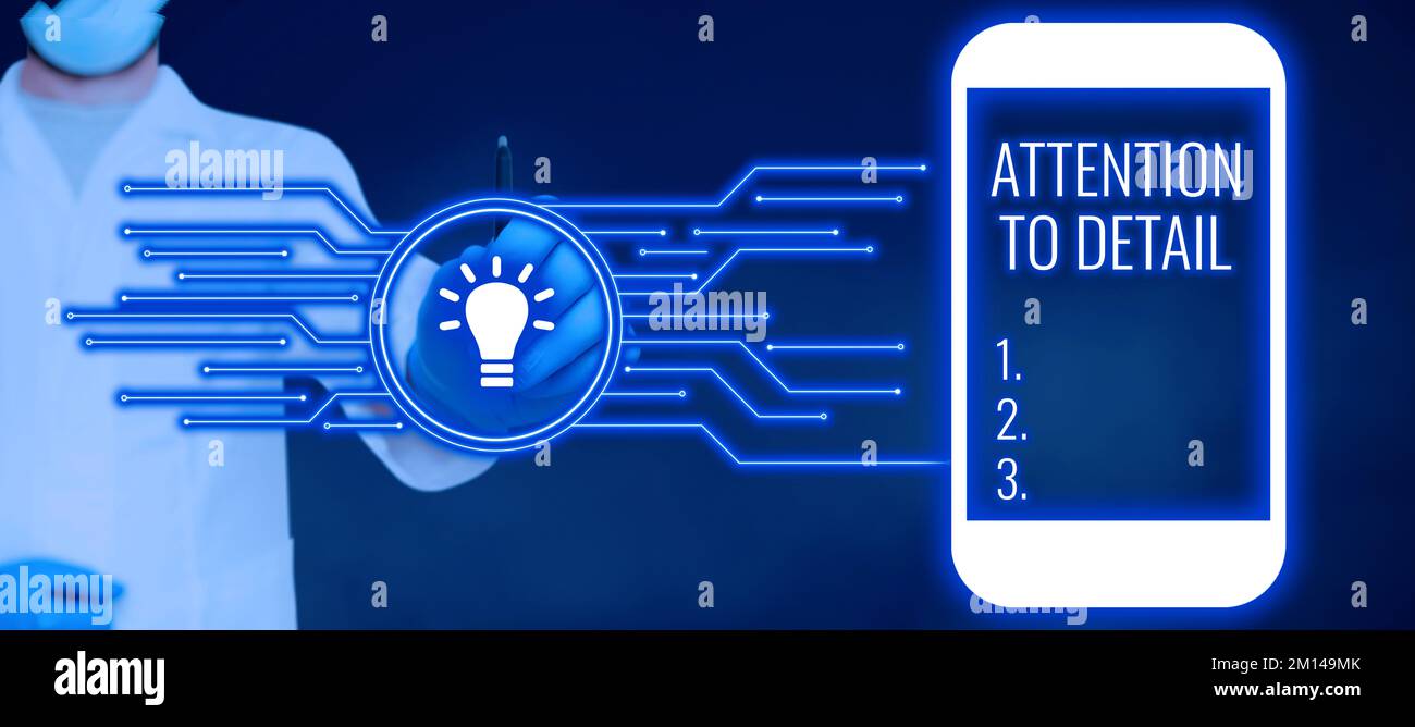 Handwriting text Attention to Detail. Word for Achieve Thoroughness and ...