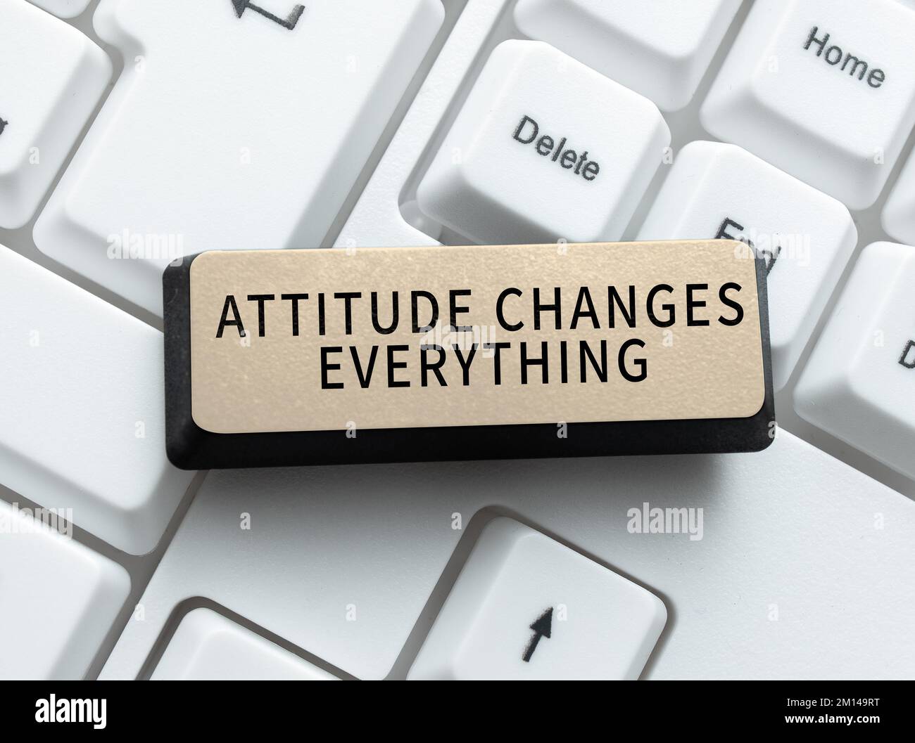 Text caption presenting Attitude Changes Everything. Internet Concept ...