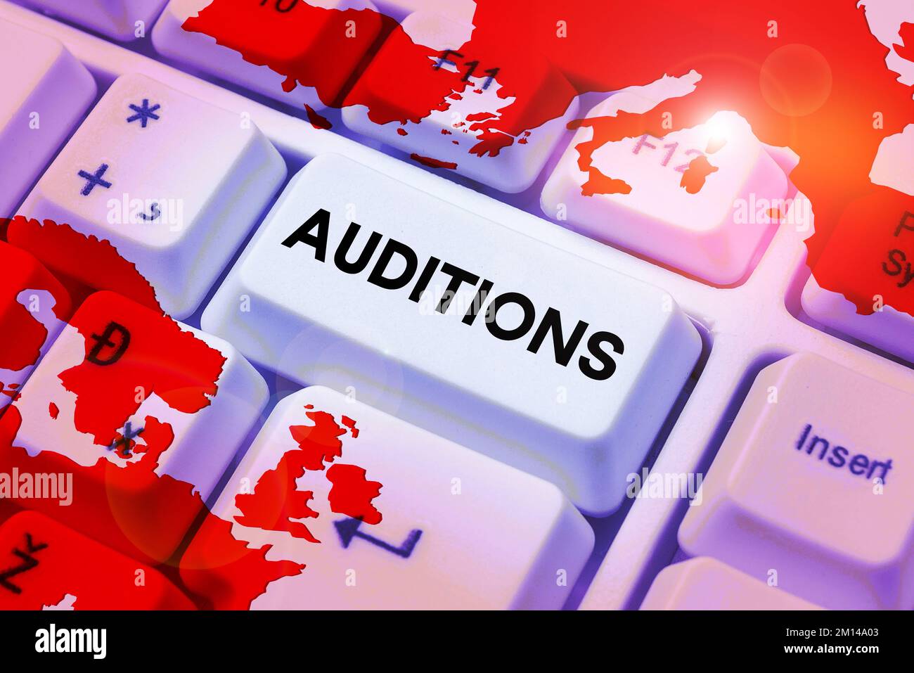 Hand writing sign Auditions. Conceptual photo a trial performance to ...