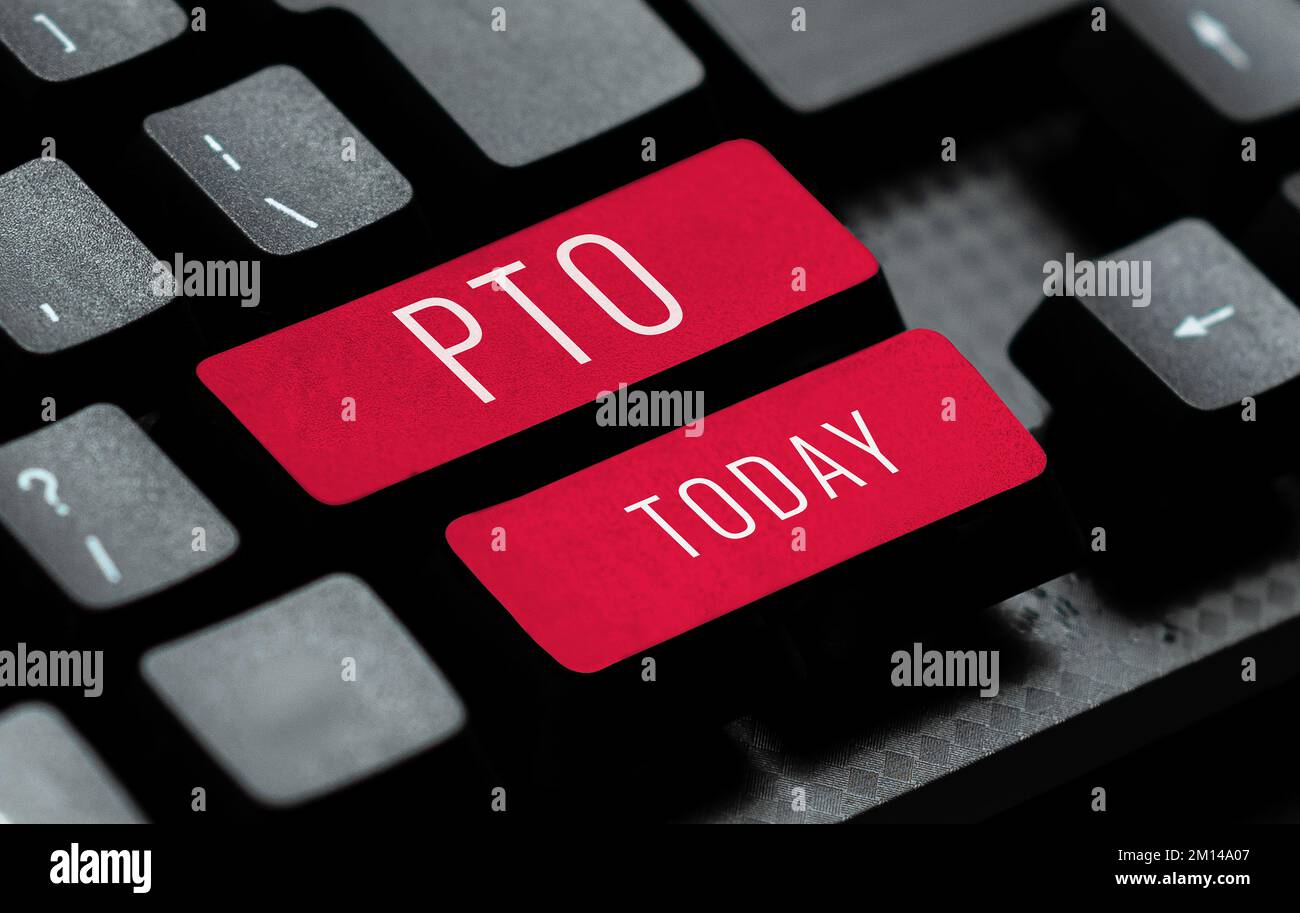 Inspiration showing sign Pto. Conceptual photo Employer grants ...