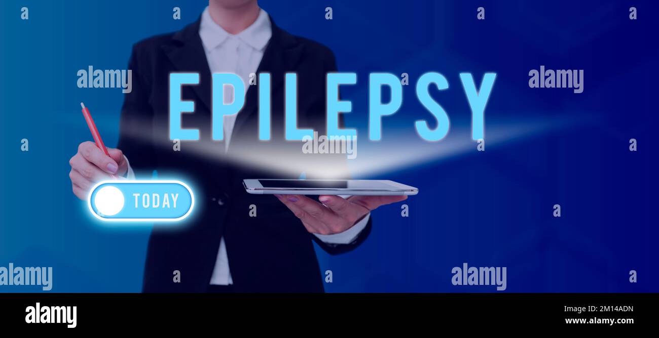 Sign displaying Epilepsy. Concept meaning Fourth most common ...