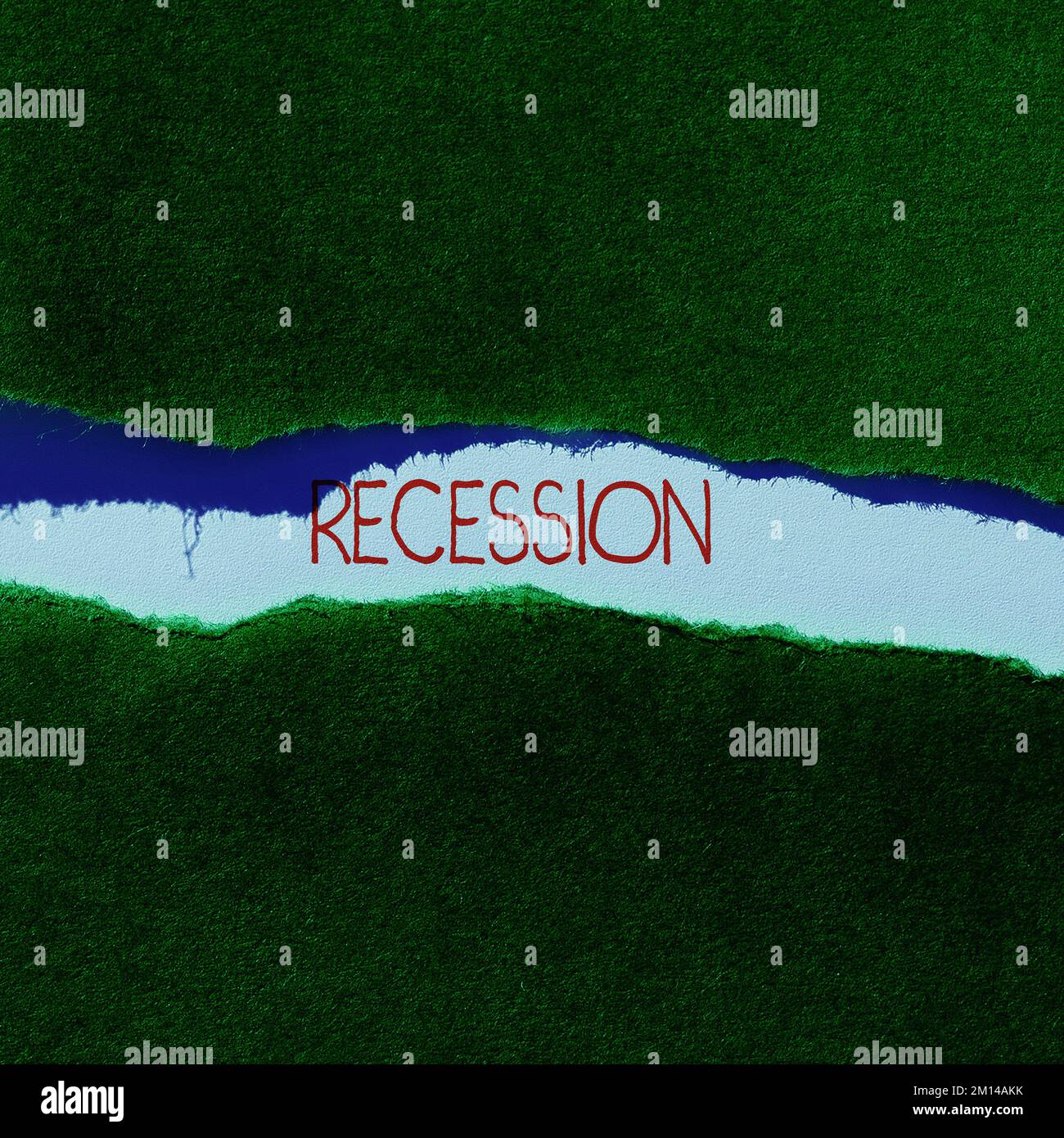 Conceptual caption Recession. Business approach the process of progressive decrease in growing ...