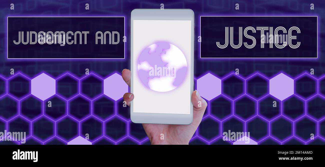 Inspiration showing sign Judgement And Justice. Internet Concept system ...