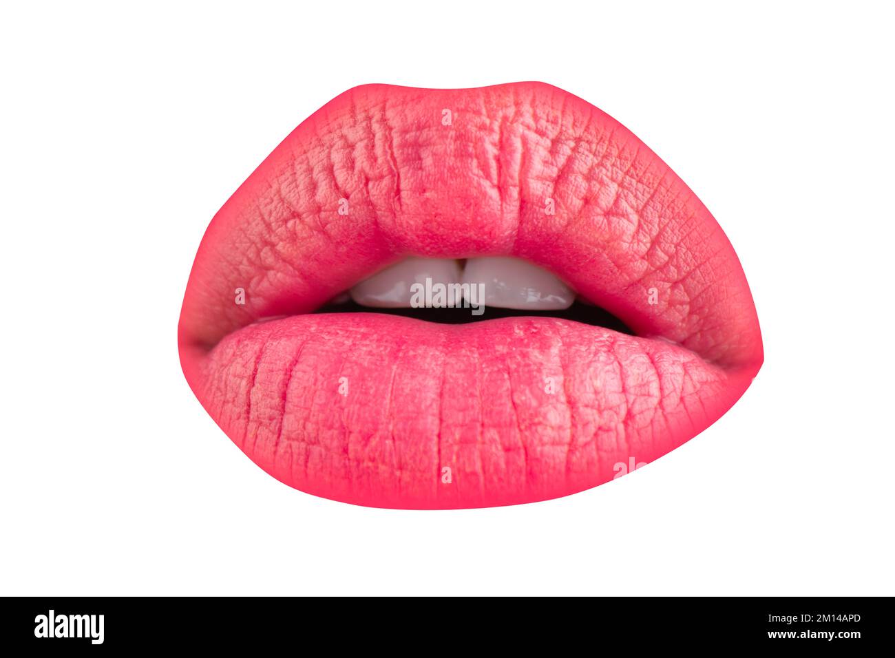 Lip close up lips. Macro lips, isolated on white Stock Photo - Alamy