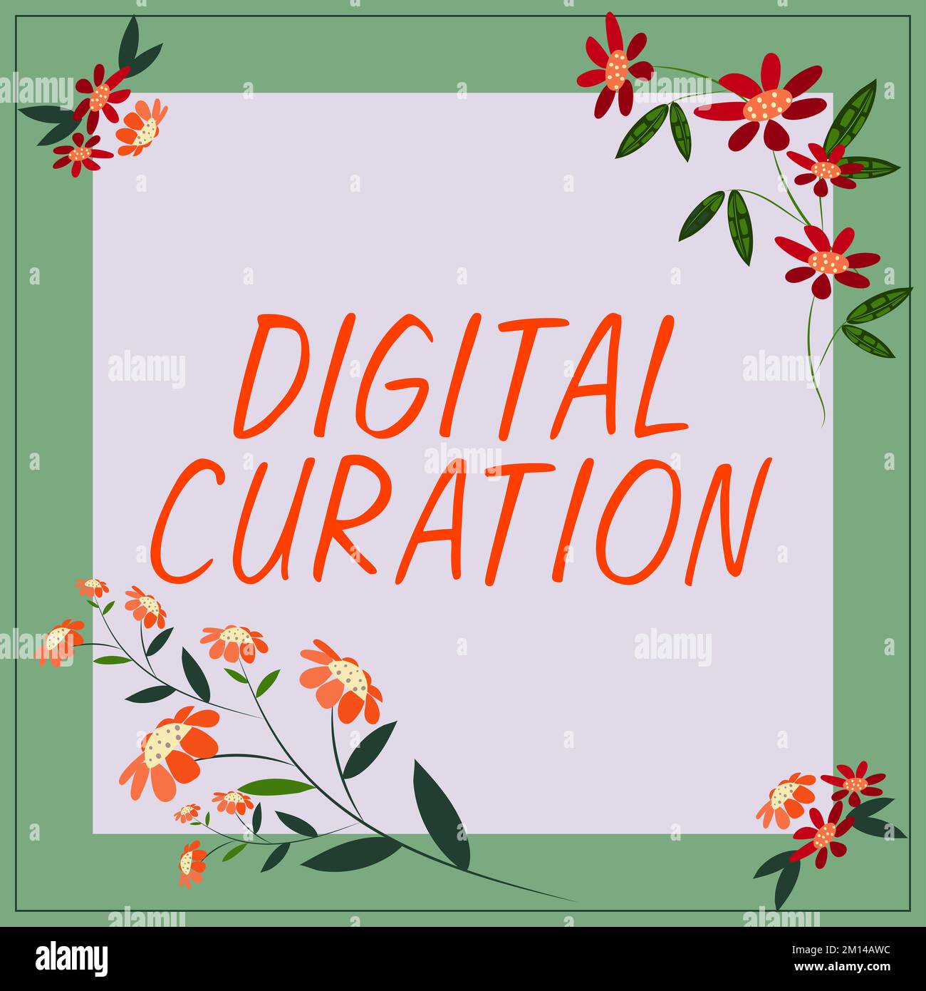 Sign displaying Digital Curation. Business approach maintenance ...