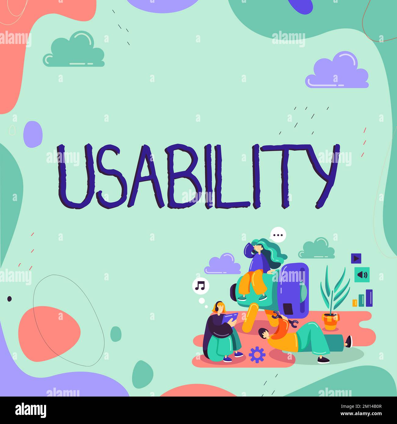 Text showing inspiration Usability. Business concept A word assosiated ...