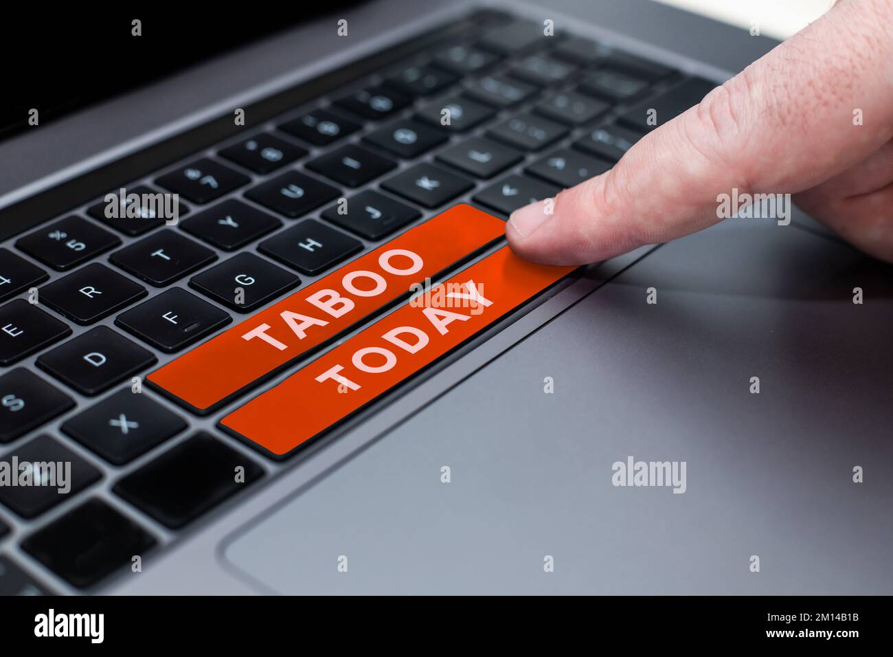 Hand writing sign Taboo. Word for a social or religious custom ...