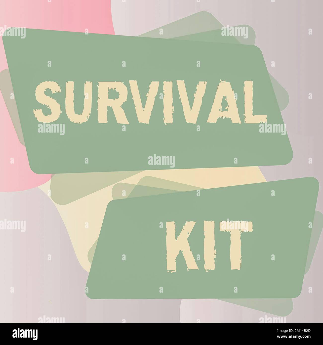 Conceptual display Survival Kit. Internet Concept Emergency Equipment ...