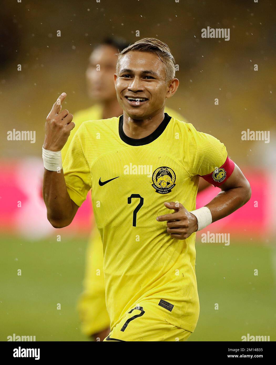 Mohamad Faisal Abdul Halim of Malaysia celebrates after scoring a goal ...