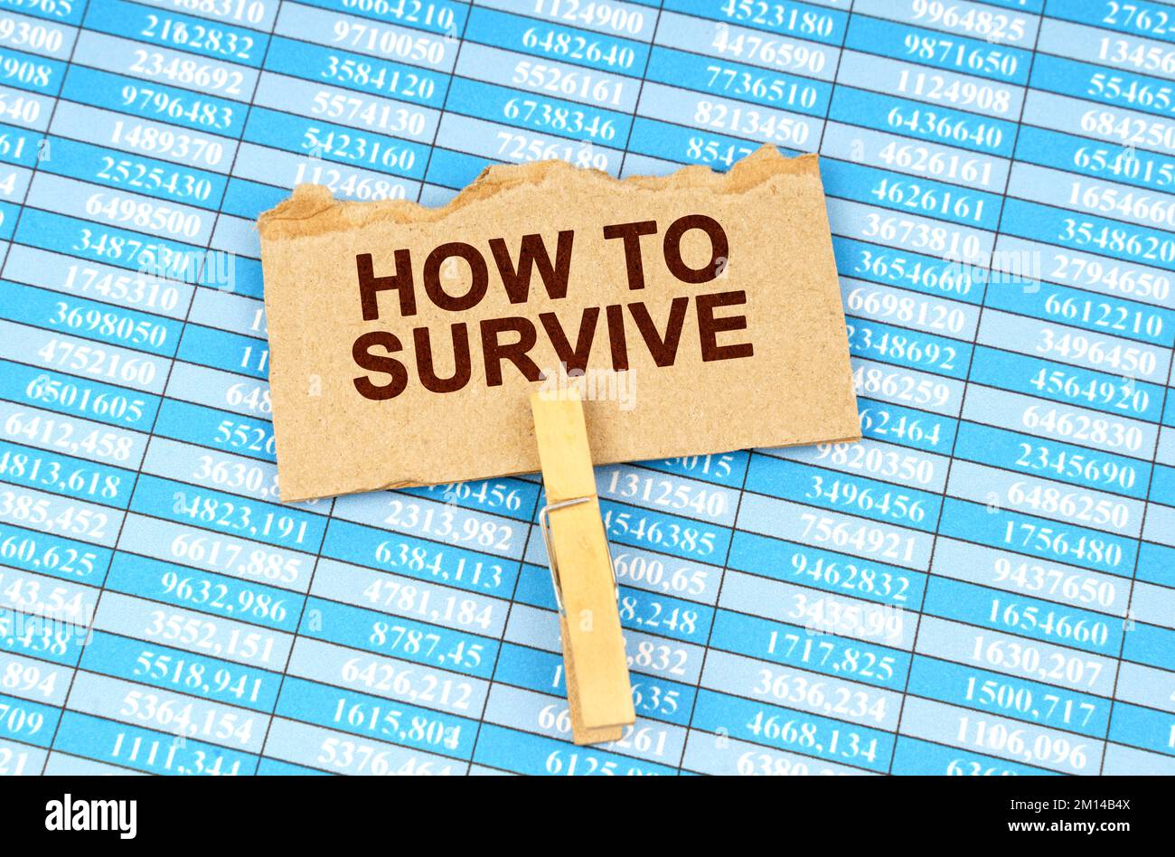 Business and finance concept. There is cardboard on the financial ...