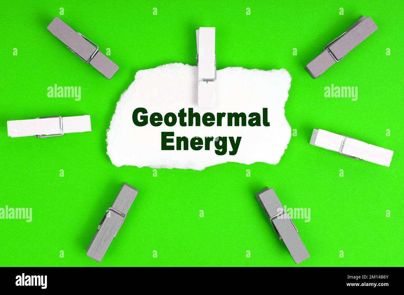 Ecology concept. Clothespins and a sheet of paper with the inscription ...