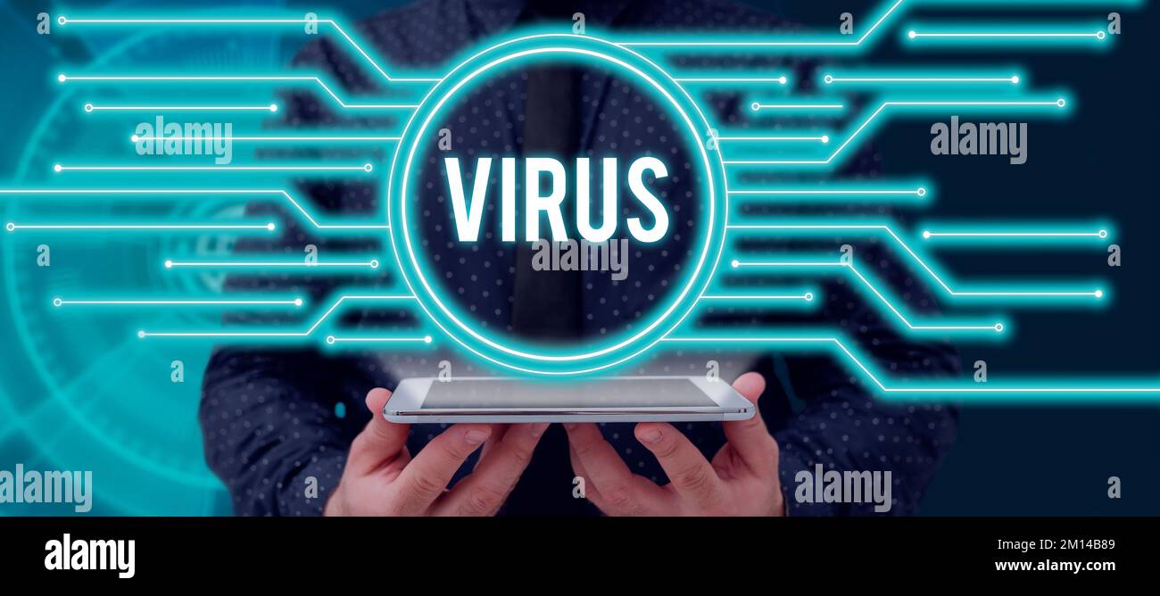Conceptual display Virus. Concept meaning infective agent that consists ...
