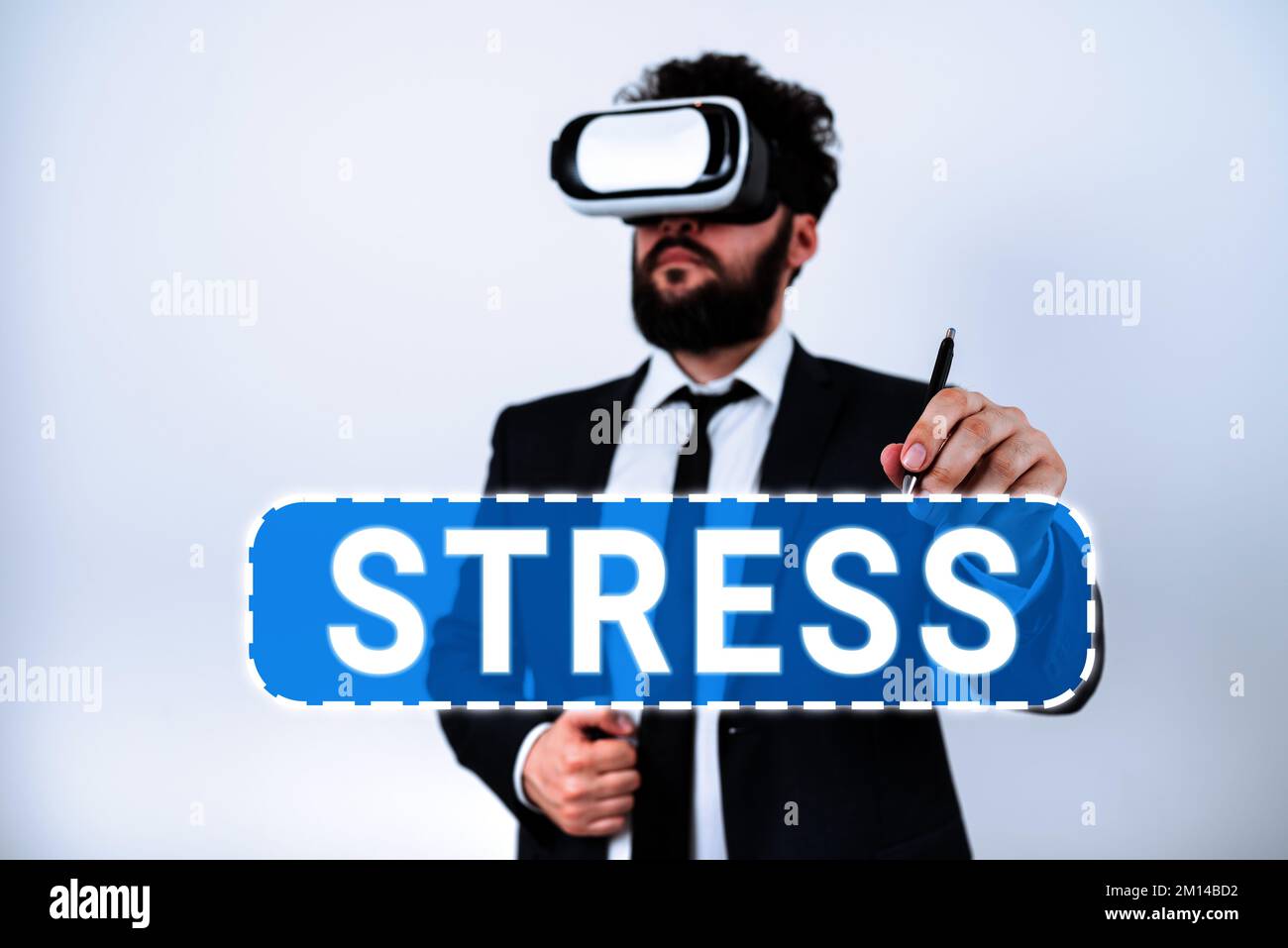 Text caption presenting Stress. Internet Concept a physical chemical or ...