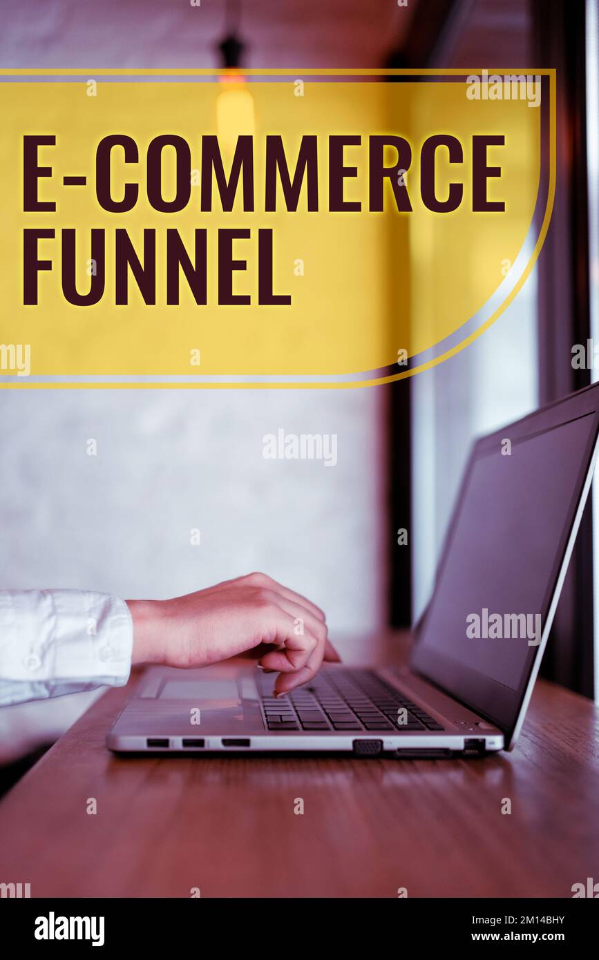 Conceptual display E Commerce Funnel. Word for a tool used to optimise ...