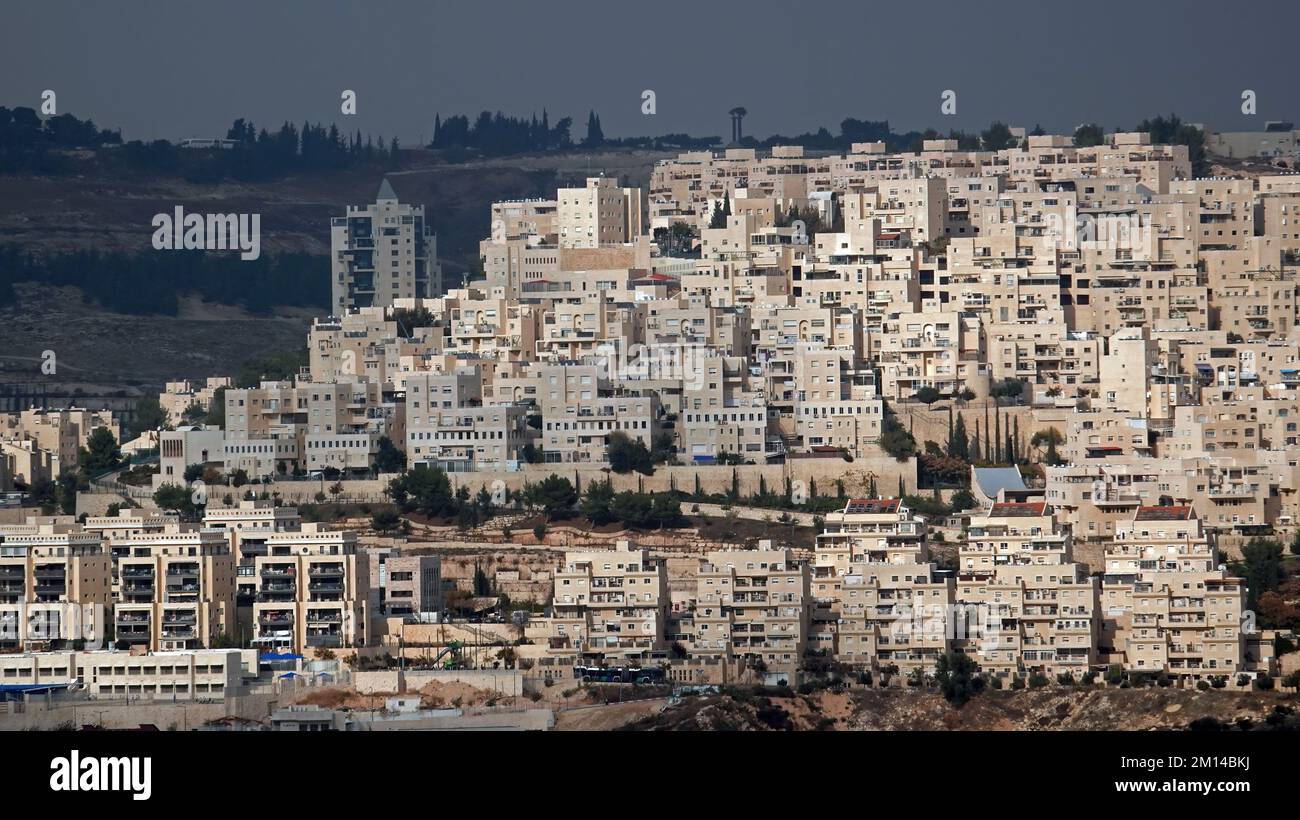 View of Har Homa officially Homat Shmuel, an Israeli settlement in ...