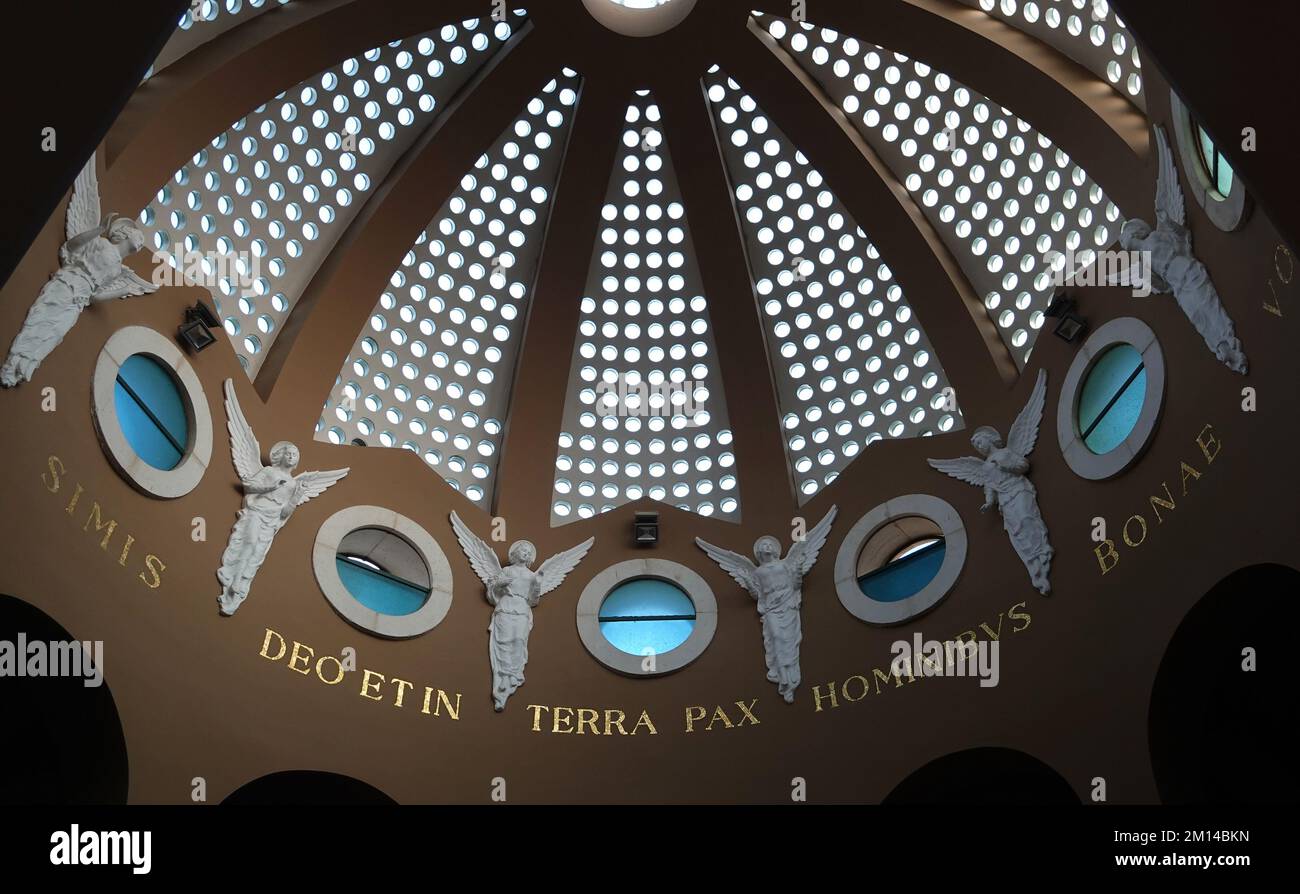 Interior dome of the Shepherds' Field Chapel which according to ...