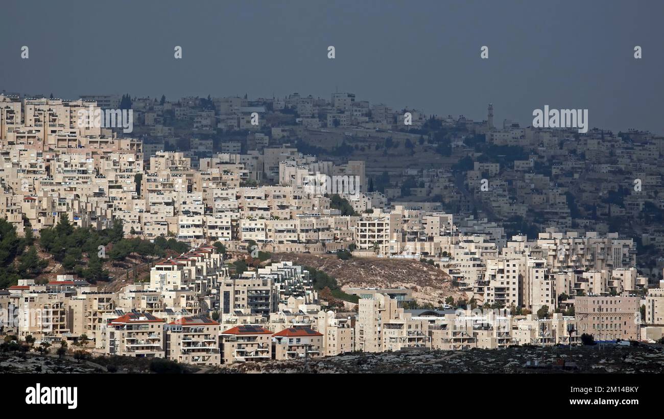 View of Har Homa officially Homat Shmuel, an Israeli settlement in ...