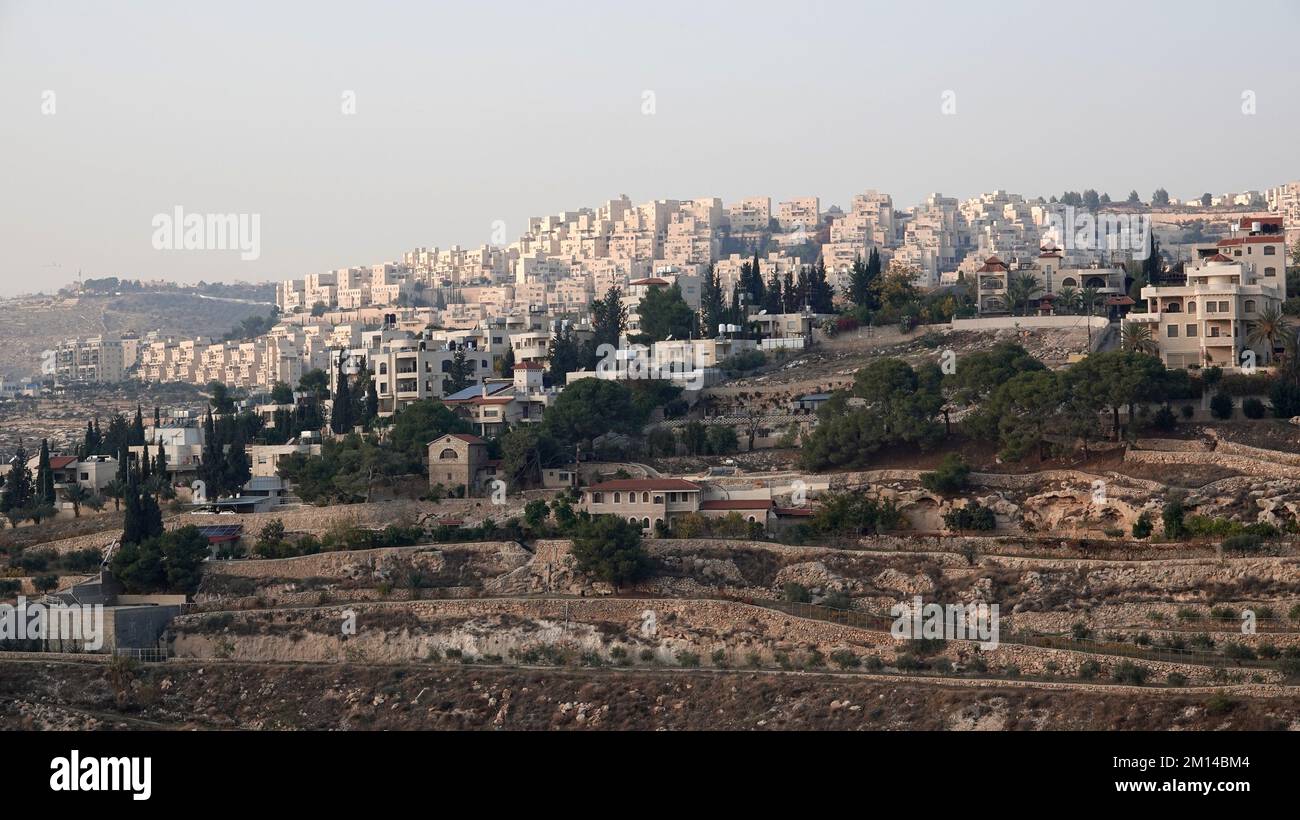 View of Har Homa officially Homat Shmuel, an Israeli settlement in ...