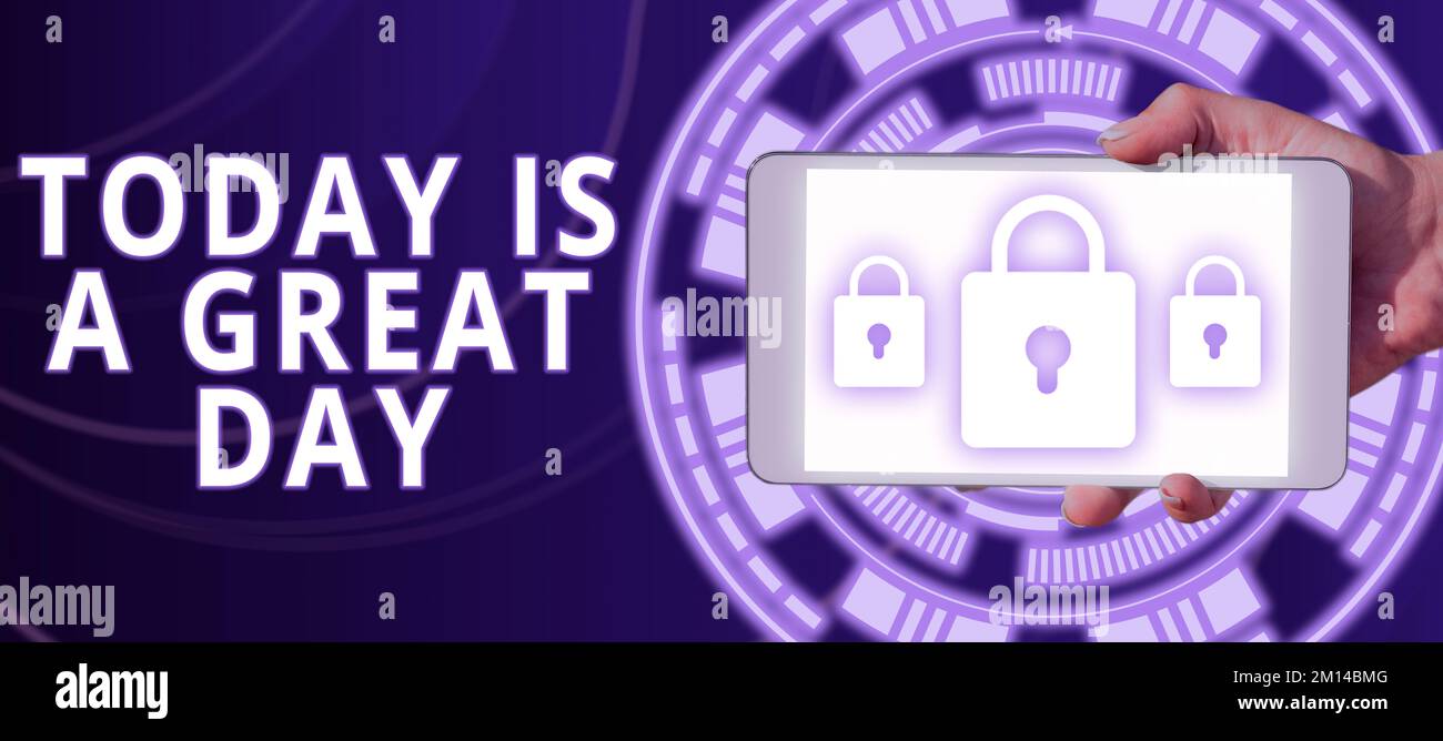 Text showing inspiration Today Is A Great Day. Word Written on Enjoying ...