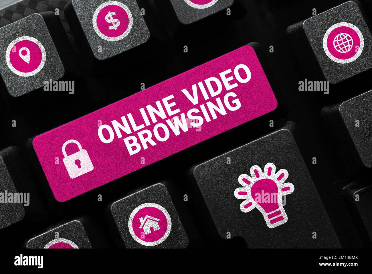 Hand writing sign Online Video Browsing. Business concept interactive ...