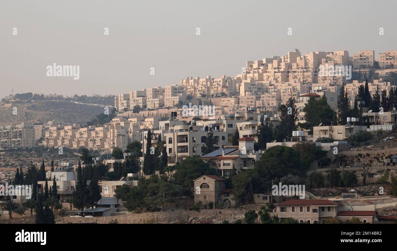 View of Har Homa officially Homat Shmuel, an Israeli settlement in ...