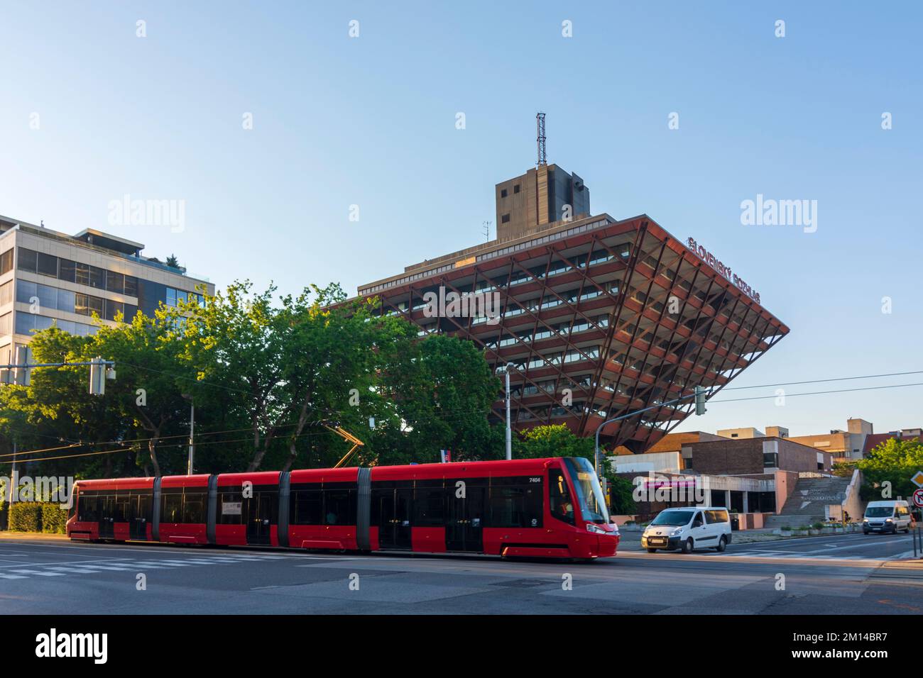 Bratislava (Pressburg): Slovenský rozhlas (Slovak Radio Building) in ...